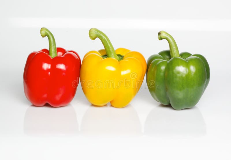 Three Bell Peppers stock photo. Image of food, lime, fruit - 76013846