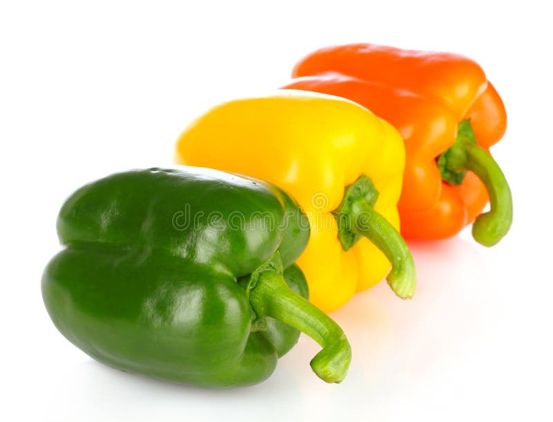 Three Bell Peppers Isolated Stock Image - Image of pepper, three: 19997031
