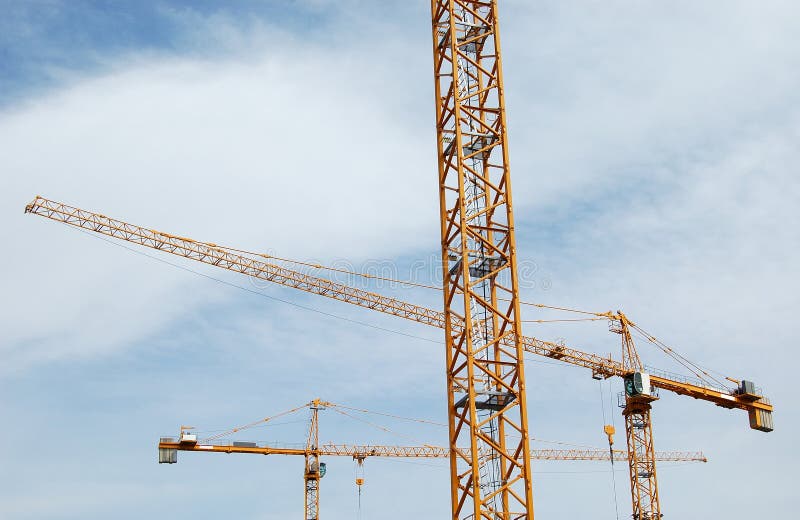 Three big cranes stock image. Image of metal, iron, crane - 832933