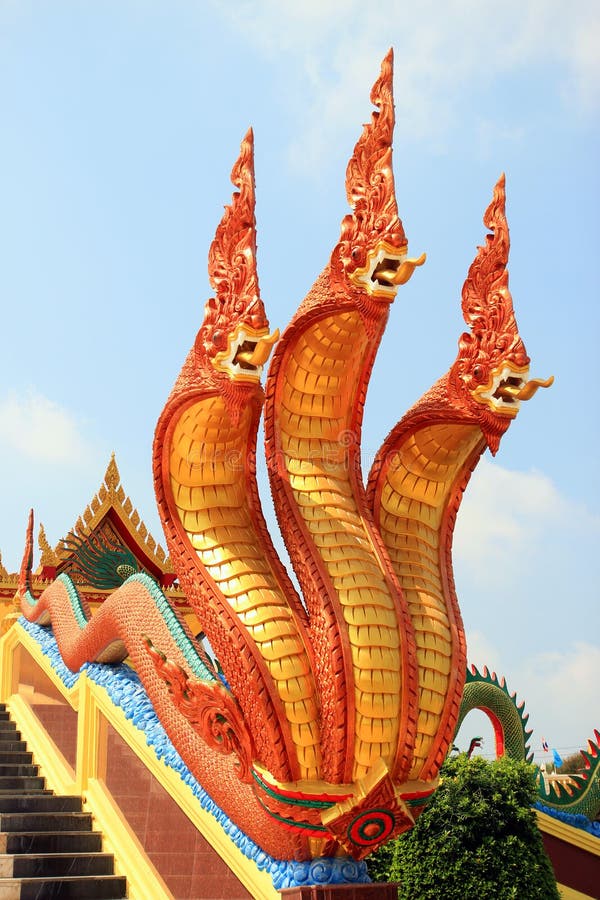 Three big head snake stock photo. Image of king, religion - 60152330