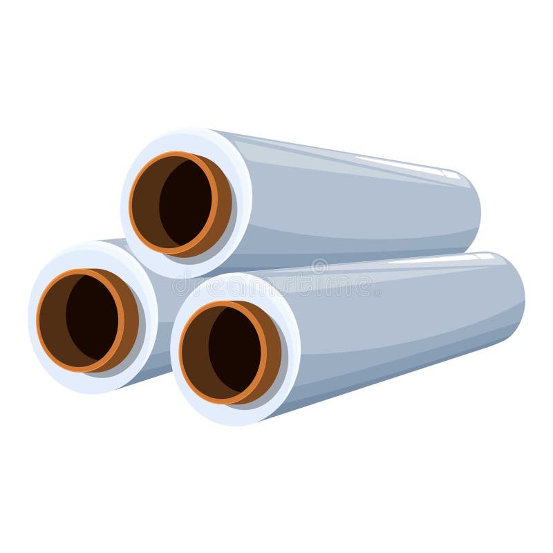 Three Big Rolls of Stretch Film for Packaging Lying in Stack Stock ...