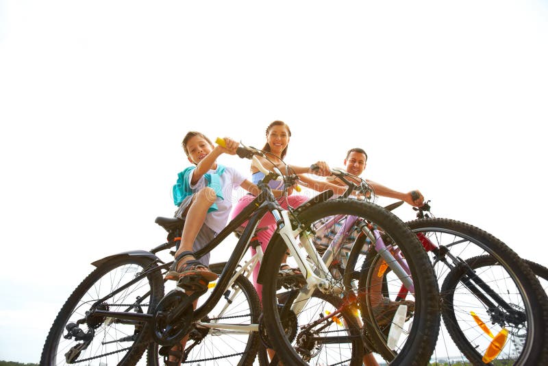 Three on bikes stock photo. Image of ride, outdoors, healthy - 22852628