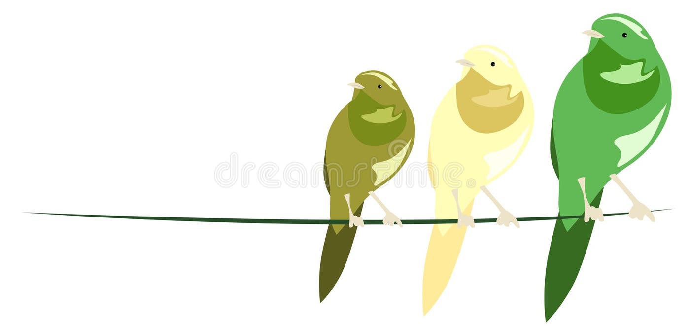Three Little Birds Vector Stock Illustrations – 107 Three Little Birds ...