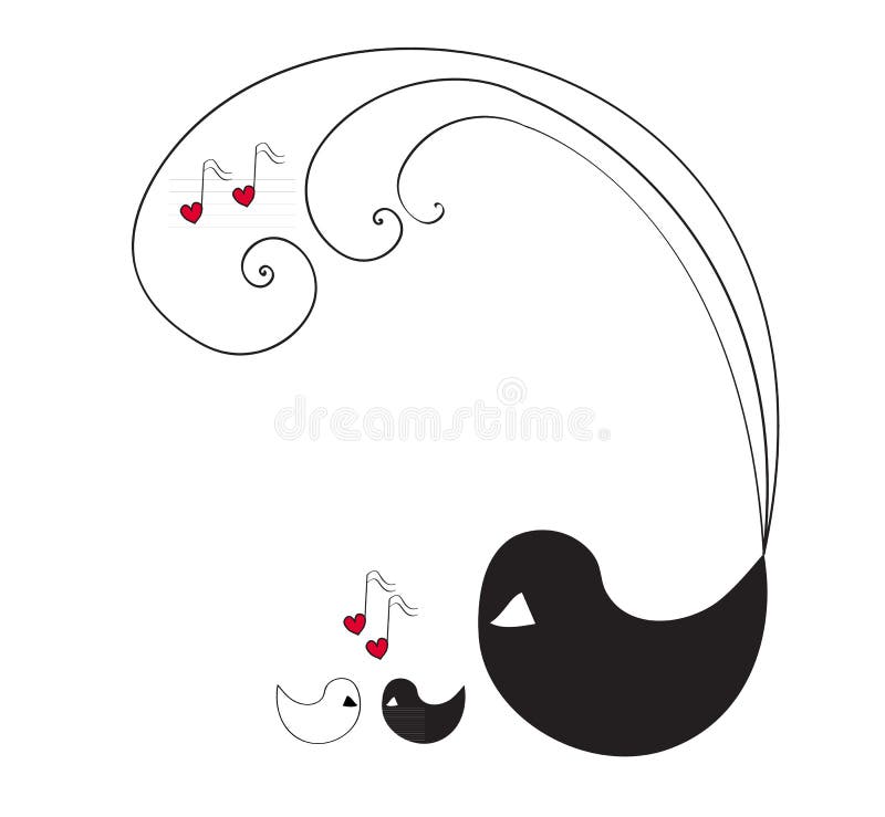 Love birds stock vector. Illustration of heart, rowan - 18706227