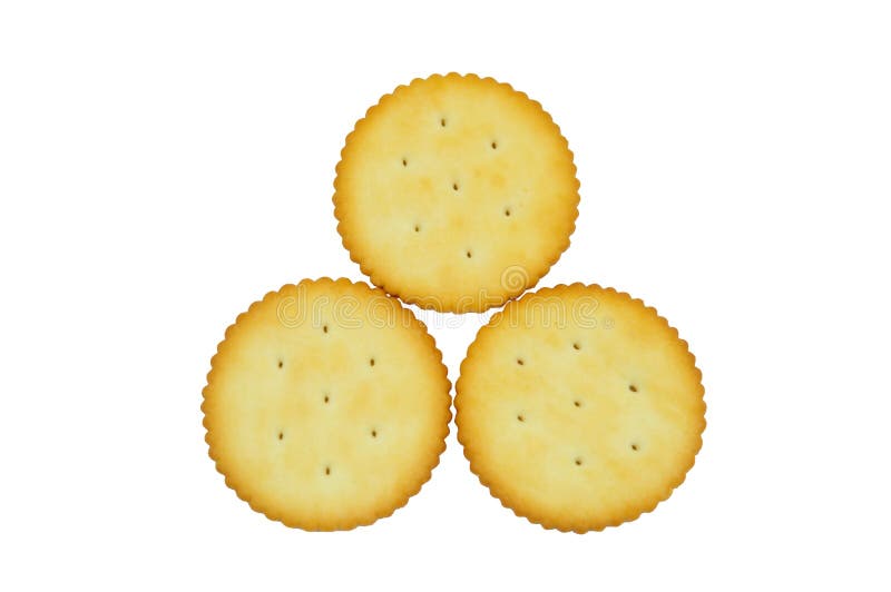 Three Biscuits on White stock image. Image of delicious - 220568559