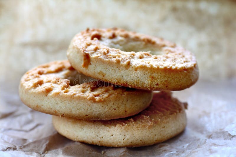 Three biscuits stock photo. Image of heap, cookies, crispy - 25642238