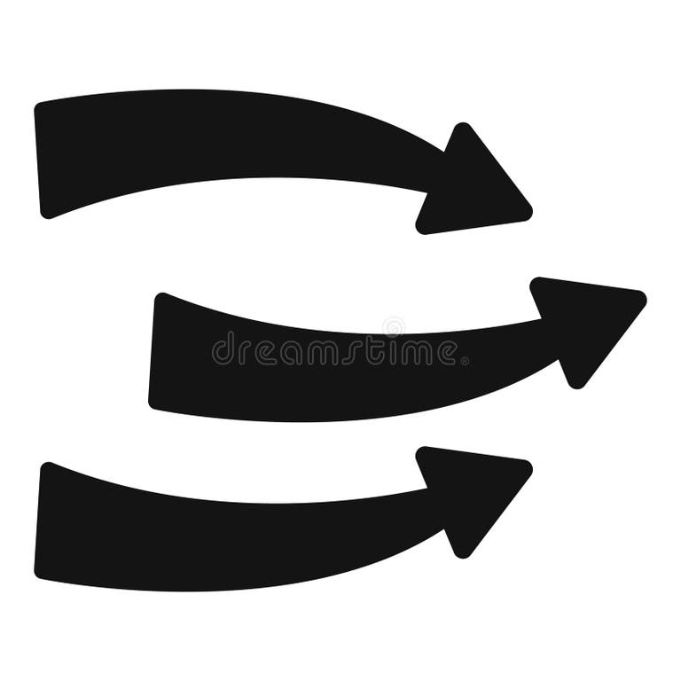 Three Black Arrows are Pointing To the Right Stock Vector ...