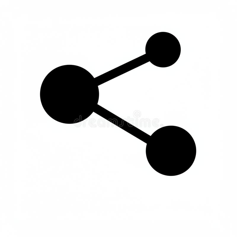 Three Black Circles Connected by Straight Lines in a Triangular ...