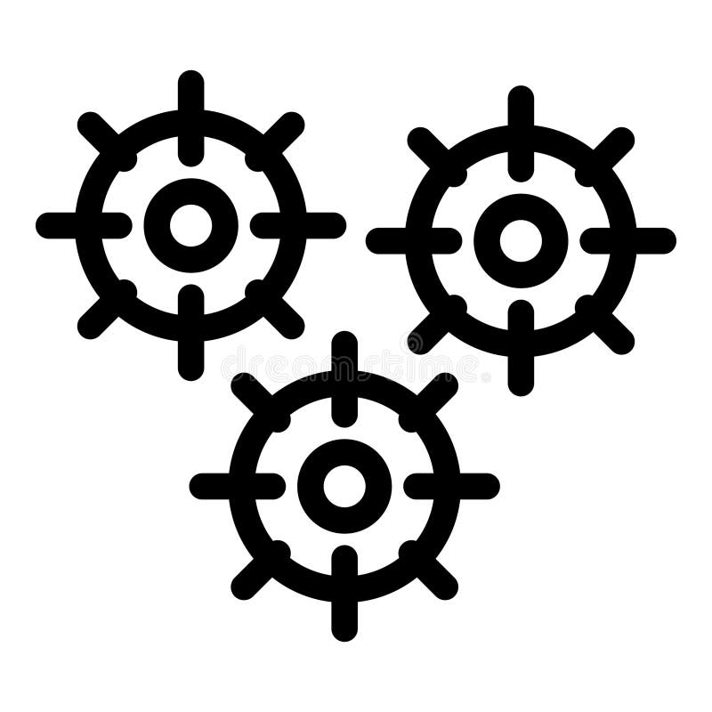 Three Black Cogwheels Interlocking Representing Teamwork Concept Stock ...