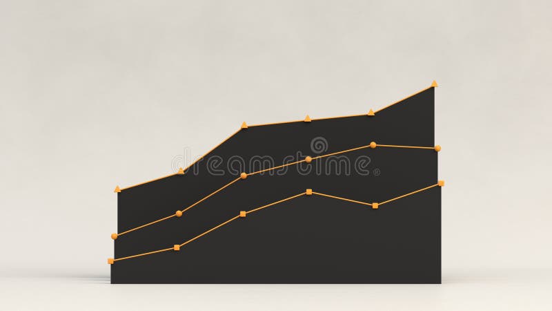 Black Rising Line Graphics Icon, Vector Stock Vector - Illustration of ...