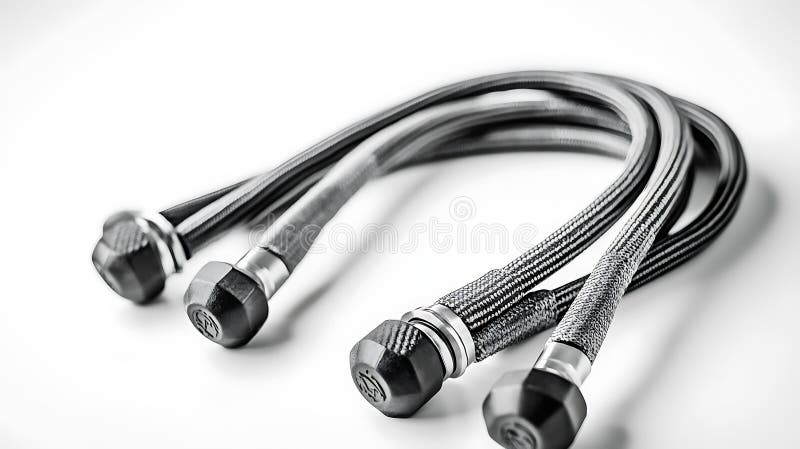 Three Black and Silver Pipes are Arranged in a Row Stock Photo - Image ...