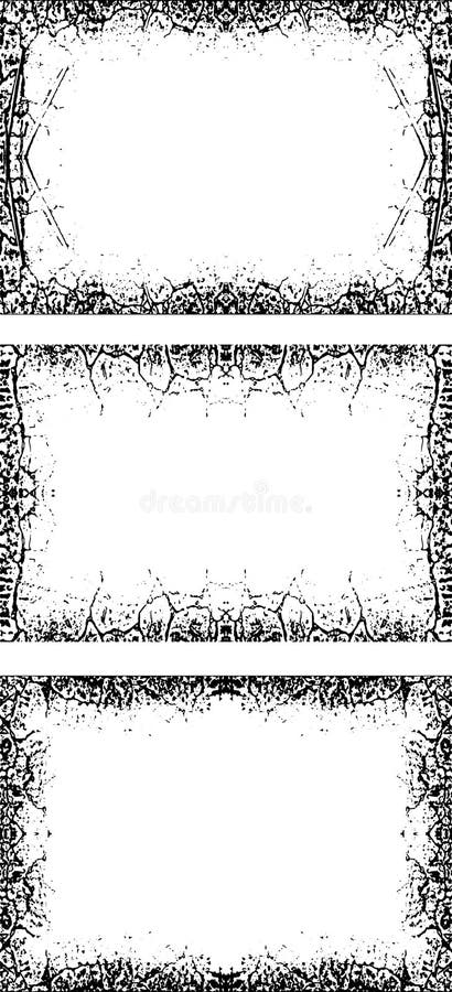 Three Black and White Frames with Ornate Designs, Three White Vertical Banners Stock Vector ...
