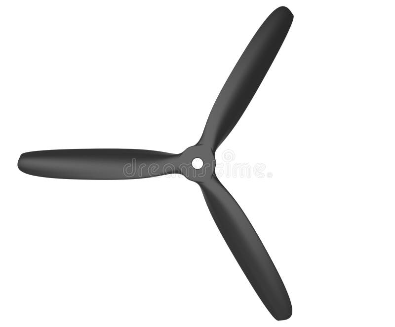Three blades propeller stock illustration. Illustration of aviation ...