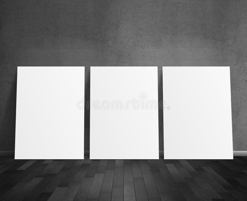 Three poster stock photo. Image of portfolio, black, card - 29083032