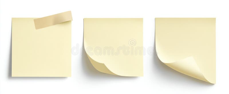The Three Blank Sticky Notes for Creative Reminders and Organization.AI ...