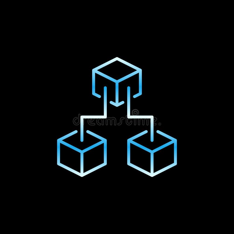 Blockchain Blocks Arranged in the Letter B Concept Stock Illustration ...