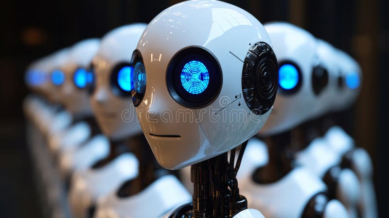 The Three Blue Android Robots, Also Referred To As Sky-Fi Robots, are ...