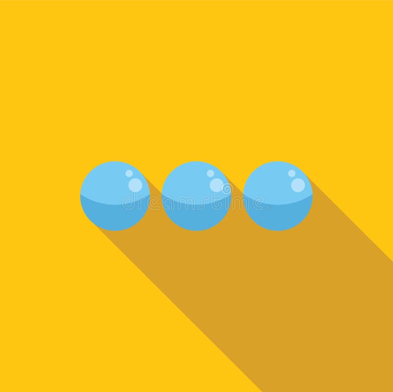 Three Blue Balls Forming Loading Icon Over Yellow Background Stock ...