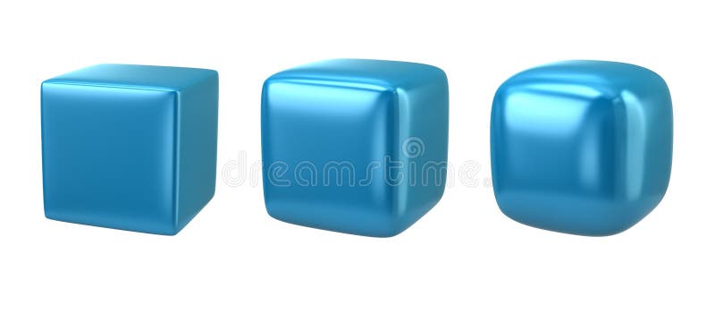 Three blue cubes stock illustration. Illustration of abstract - 96518652