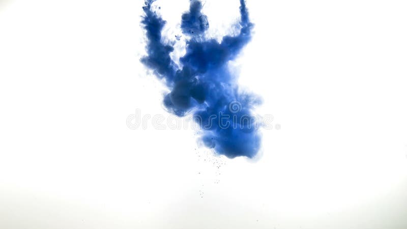 Three Blue Paints Spraying in Water. Stock Footage - Video of pattern ...