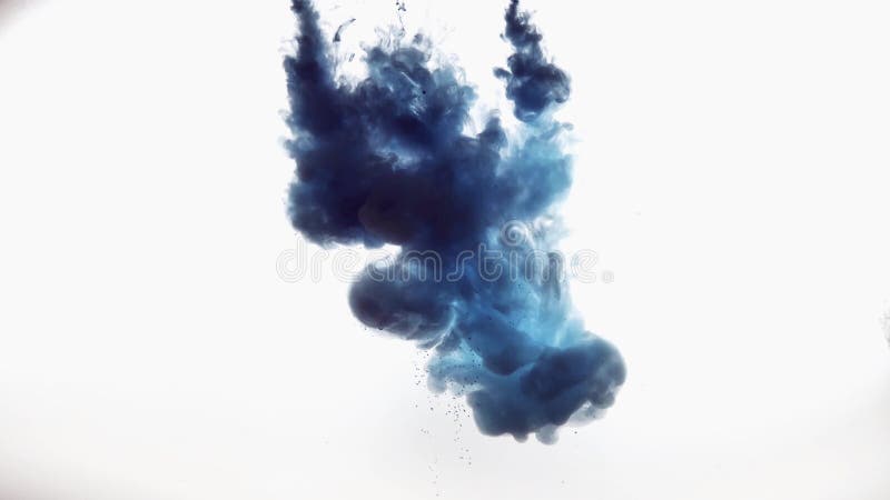 Three Blue Paints Spraying on a White Background. Stock Video - Video ...