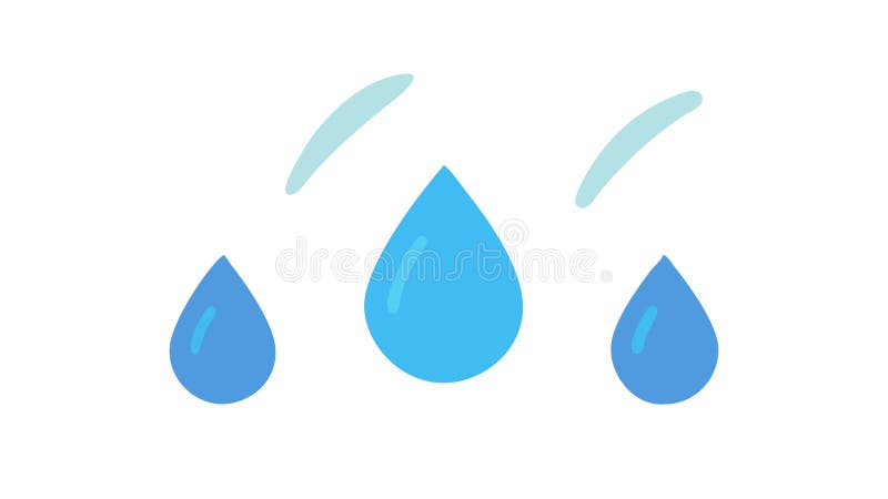 Three Blue Raindrops Water Icon, Vector Design Generative AI Stock ...