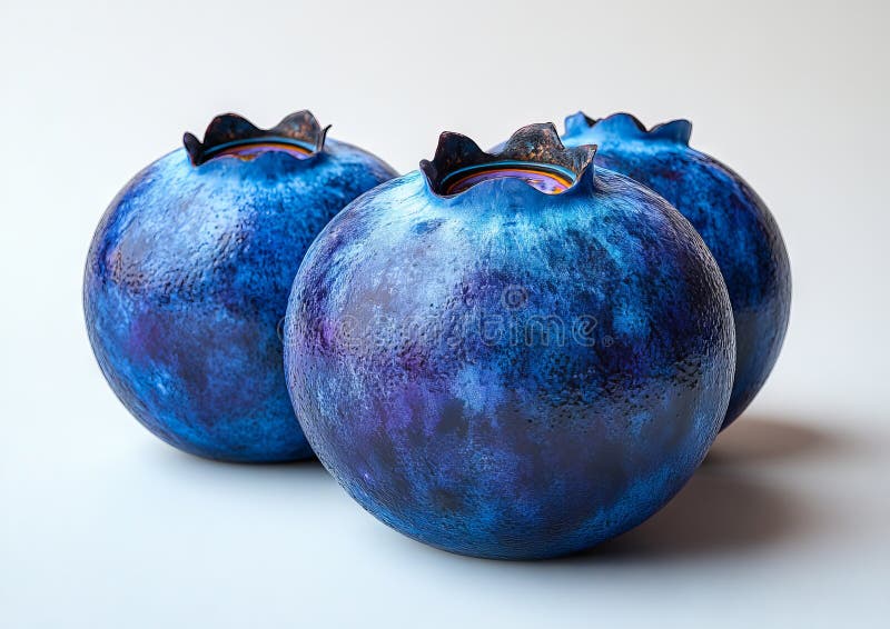 Three Blue Vases Sitting on Top of Each Other Stock Image - Image of ...