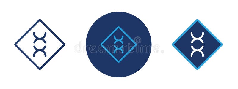 Three Blue and White Symbols are Shown in a Row Stock Illustration ...