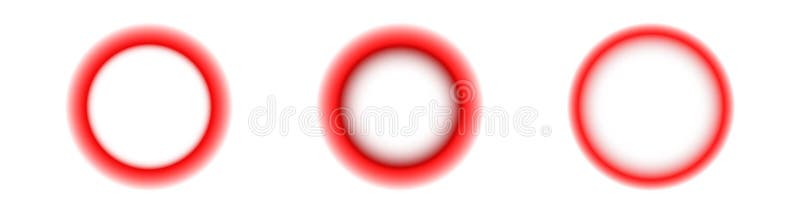 Three Blurred Red Circles on a White Background Stock Vector ...