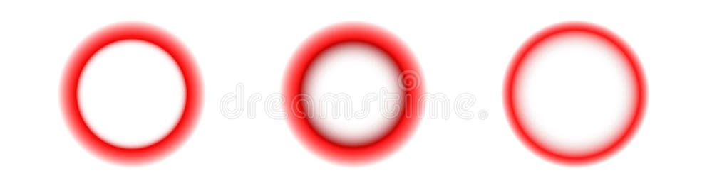 Three Blurred Red Circles on a White Background Stock Vector ...