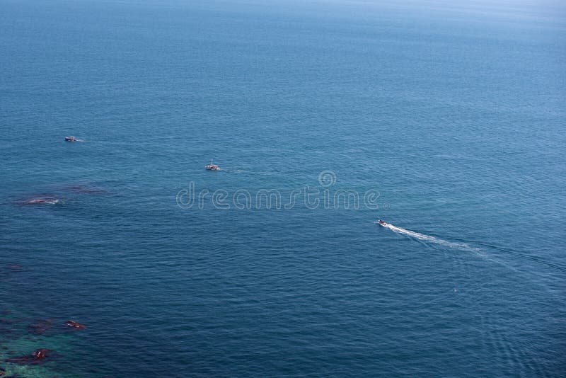 Three boats in sea stock image. Image of paradise, vacation - 99333855
