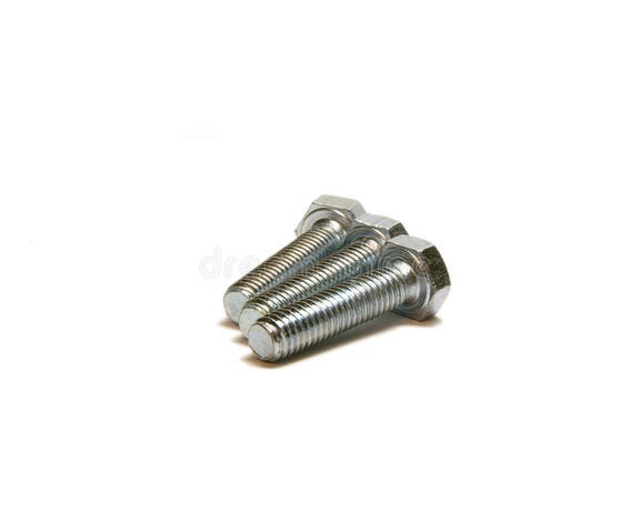 Three bolts stock photo. Image of spiral, fastening, nickel - 5428486