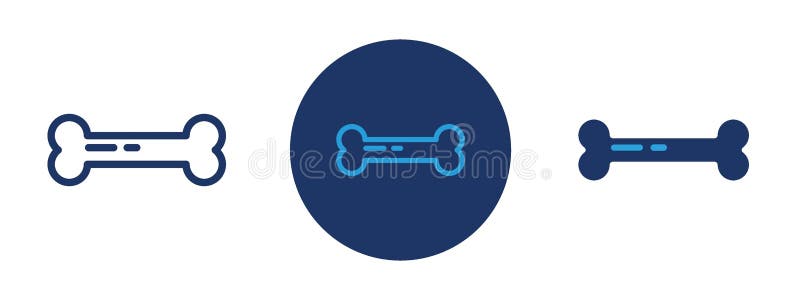 Three Bones are Shown in a Blue Circle Stock Illustration ...