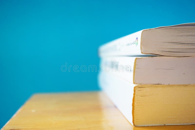 Three Books on White Background Stock Photo - Image of learning, white ...