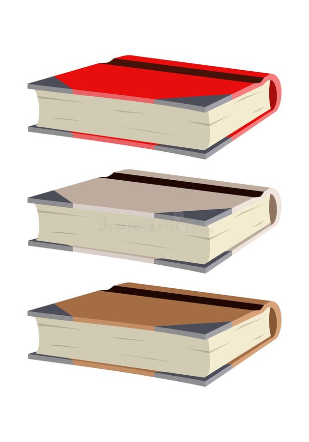 Three books stock vector. Illustration of advice, colors - 44304248