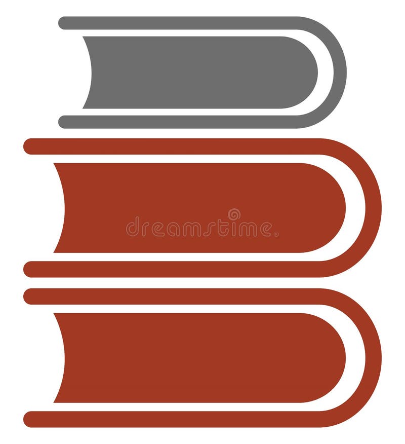 Three books, icon stock vector. Illustration of catalog - 259784184