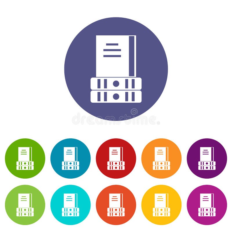 Three books set icons stock vector. Illustration of icon - 85089521