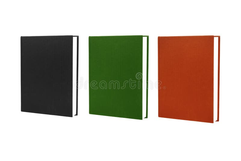Three Books in Three Colors Stock Photo - Image of blank, tops: 105243330