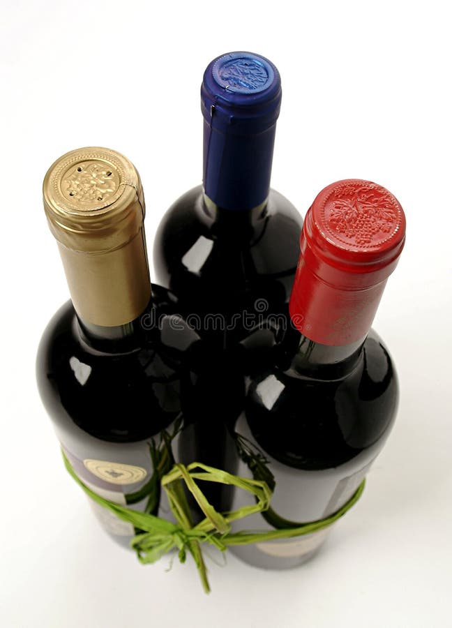 Three bottles of wine stock photo. Image of birthday, cellar - 857032