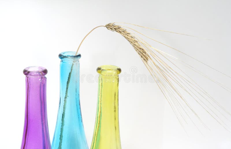 Three bottles stock image. Image of vase, transparent - 7208985