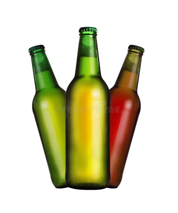 Three bottles stock photo. Image of brown, green, closed - 128255832