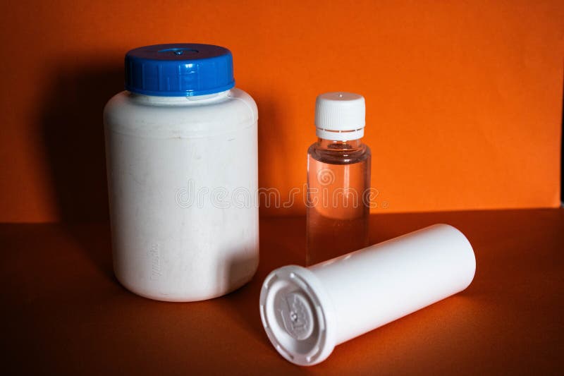 Three Bottles of Cinnamon Spice on Wooden Tray Stock Photo - Image of ...