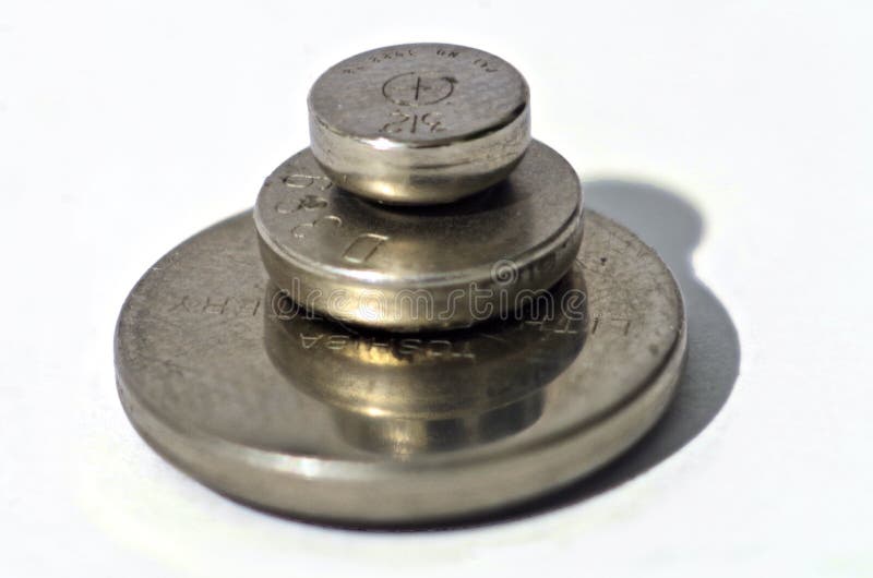 Three botton batteries stock photo. Image of heap, recycle - 92181680