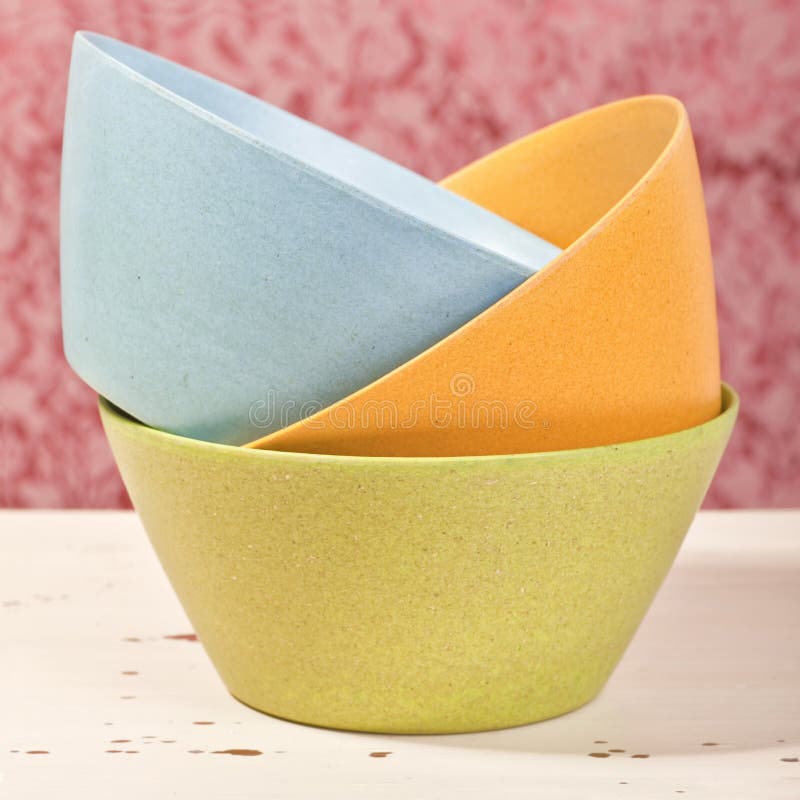 Three Bowls stock image. Image of empty, bowl, table - 26974403