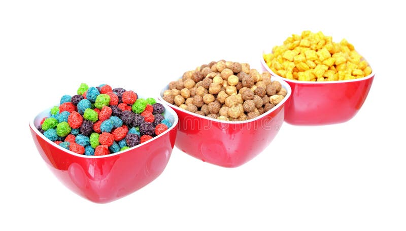 Three bowls of cereal stock photo. Image of cereal, food - 29233776