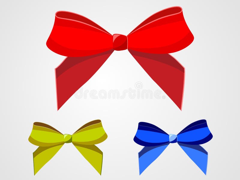 Three bows stock vector. Illustration of celebrations - 32865133