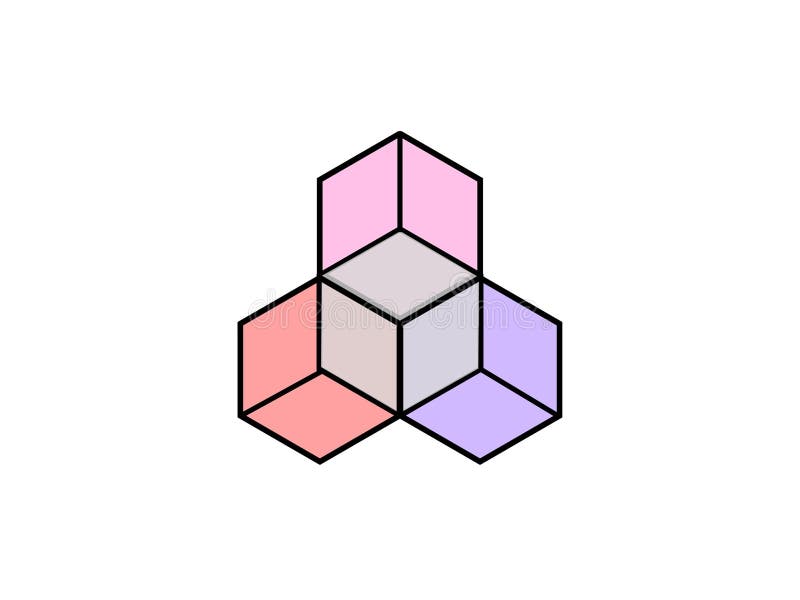 Three Box Hexagon 3D Logo (2800 X 2100 Px Stock Illustration ...
