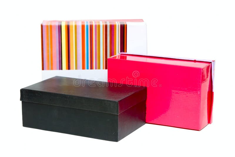 Three boxes stock photo. Image of strip, black, paper - 12161270