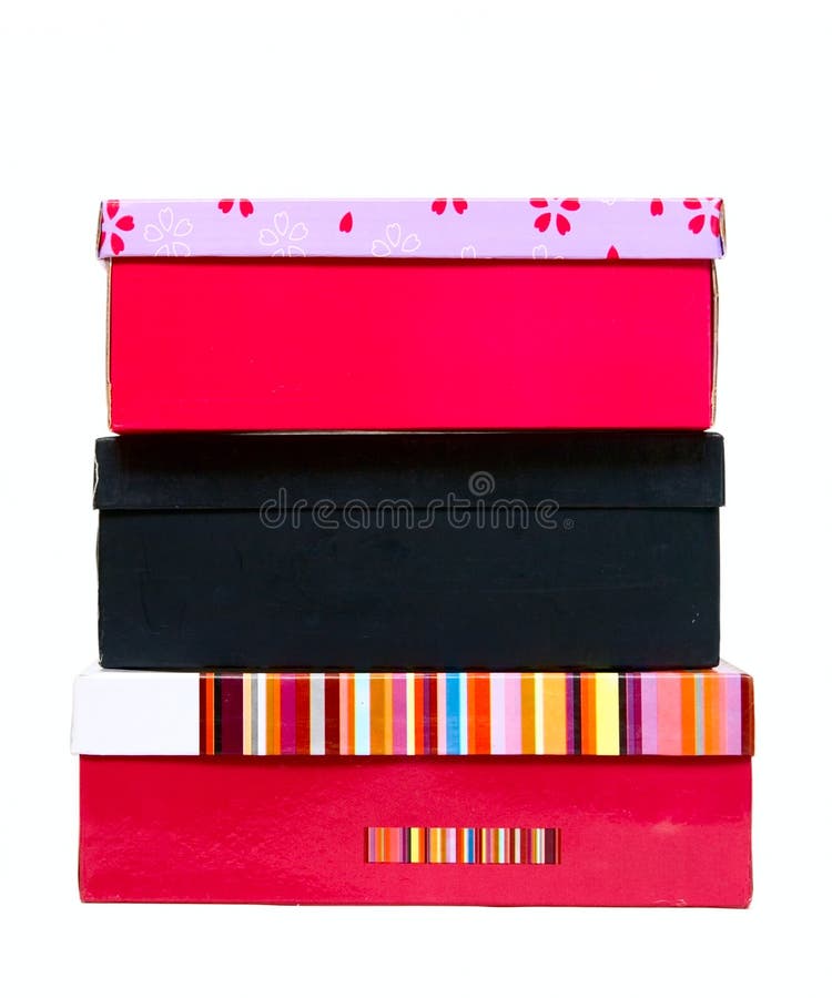 Three boxes stock image. Image of black, pink, isolated - 12219171