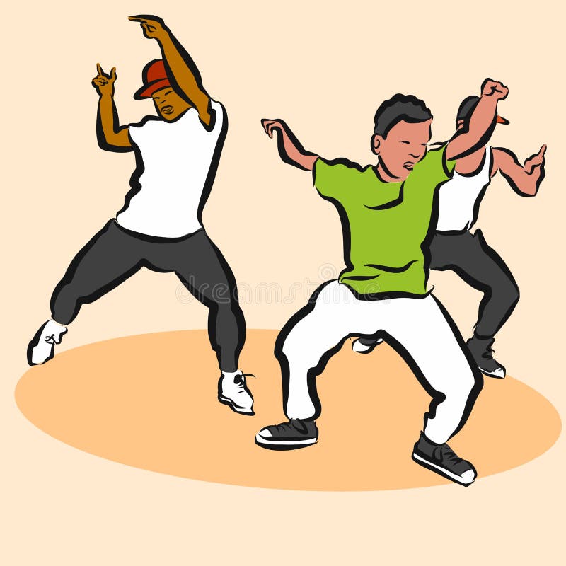 Three Boys Hip Hop Choreography Stock Illustrations – 5 Three Boys Hip ...